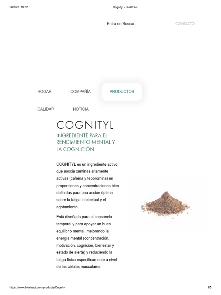 Cognityl - BioXtract | PDF | Cafeína | Chocolate