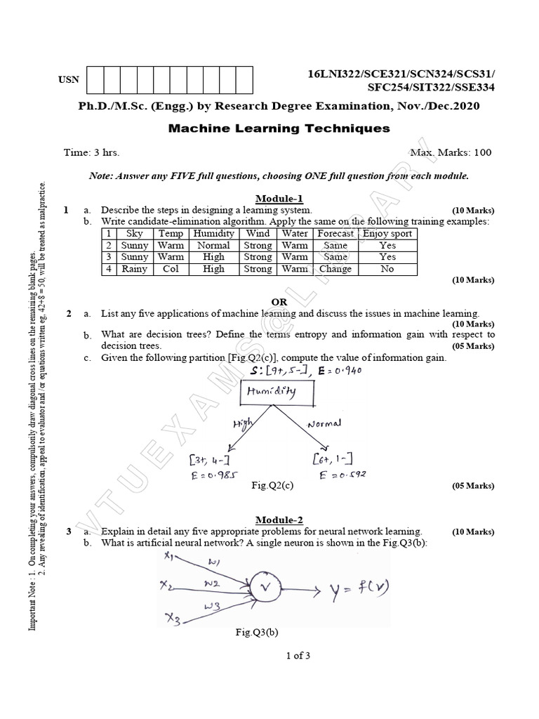 16SCS31 | PDF | Machine Learning | Algorithms