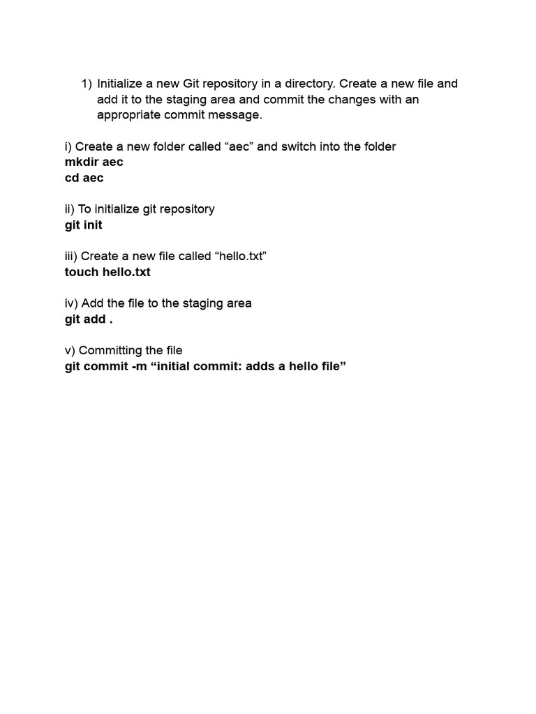 AEC Git and GitHub Commands | PDF | Computer File | Computing
