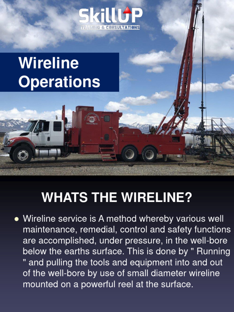 Skill Up Wireline Operation | PDF | Equipment | Manufactured Goods