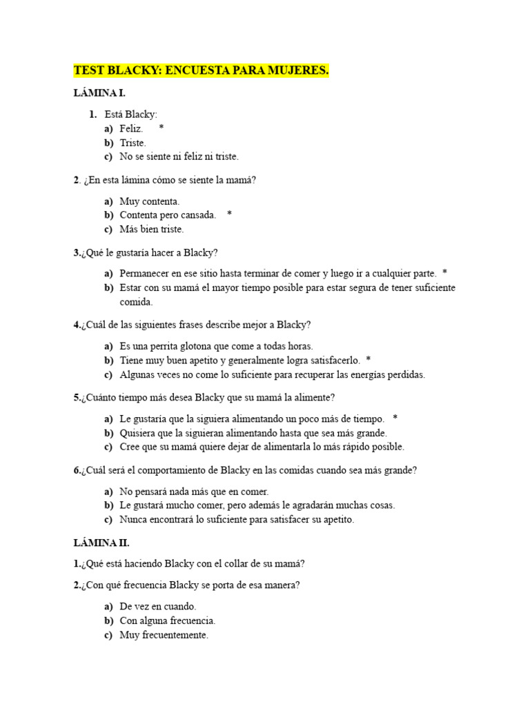 Test Blacky | PDF | Culpa (emoción)