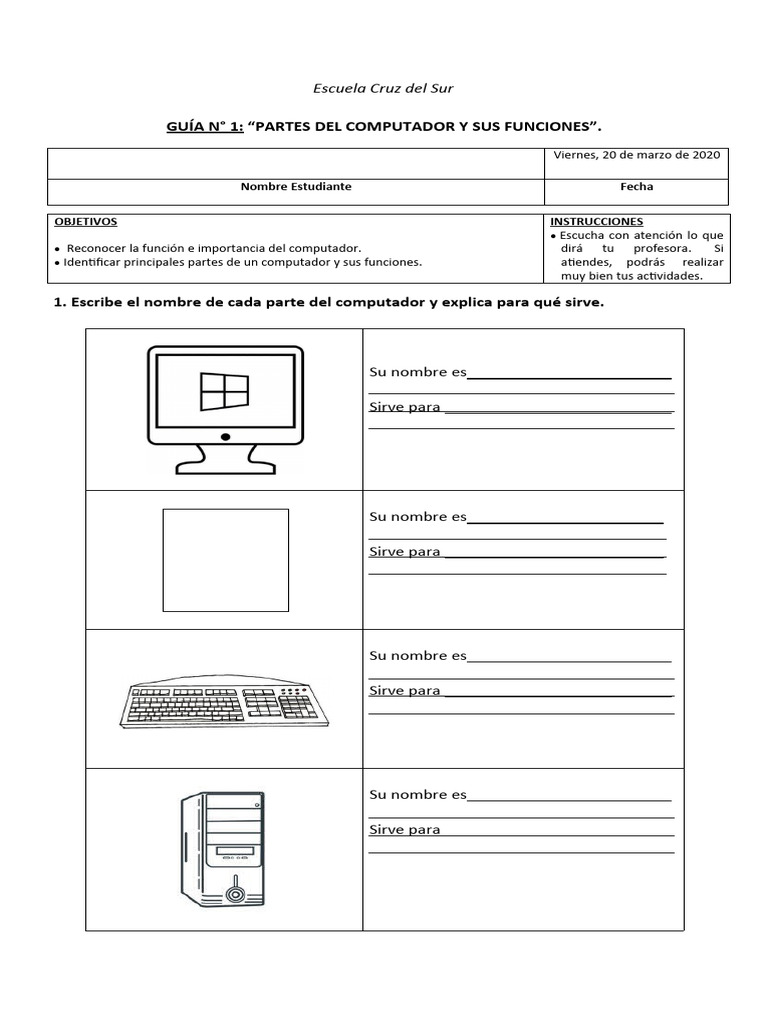 TECNOLOGIA 3 Basico Guia El Computador | PDF