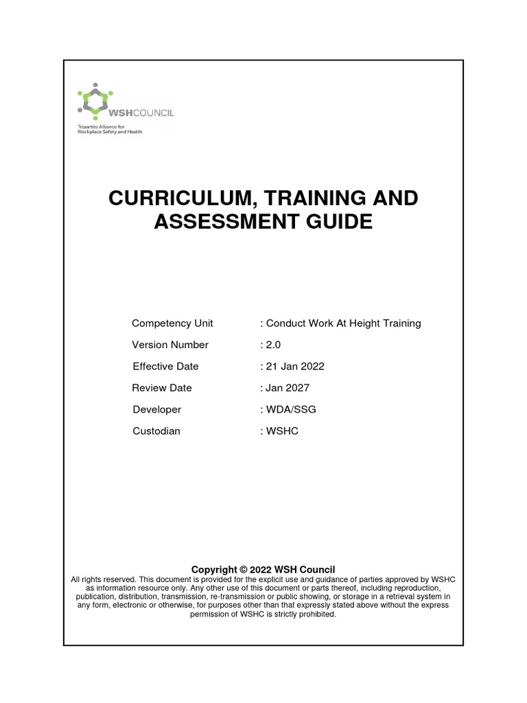 Conduct Work at Height Training | Download Free PDF | Learning