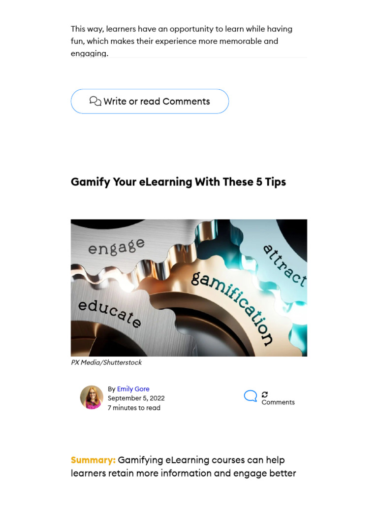Gamify Your ELearning | Download Free PDF | Social Media | Popular Culture & Media Studies