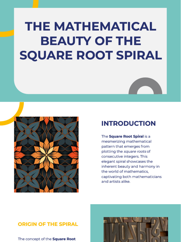 Slidesgo The Mathematical Beauty of The Square Root Spiral ...