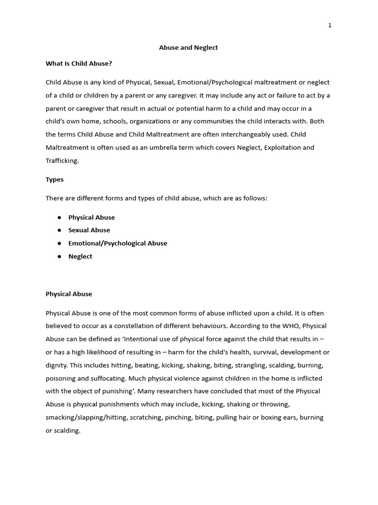 Chapter 5 Abuse and Neglect | PDF | Child Neglect | Child Abuse