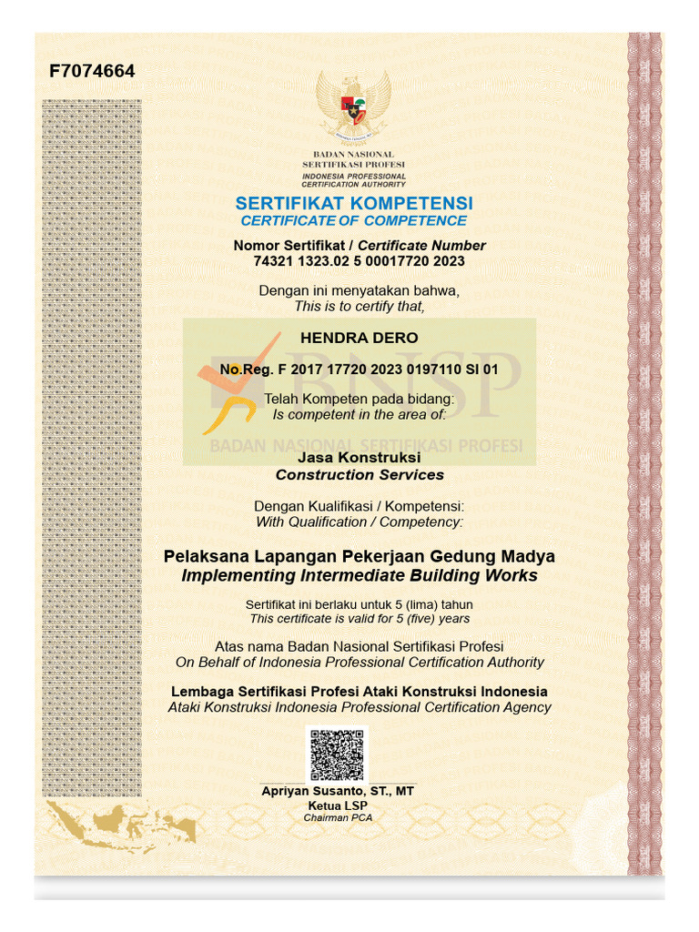 SKK Gedung Jenjang 5 Hendra Dero | PDF