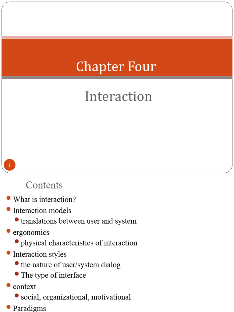 Chapter 4 - Interaction | PDF | Human–Computer Interaction | World Wide Web