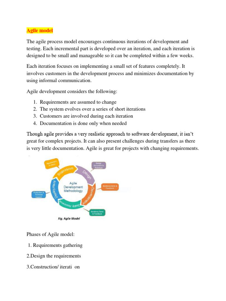 Agile Model | PDF | Software Development Process | Agile Software ...