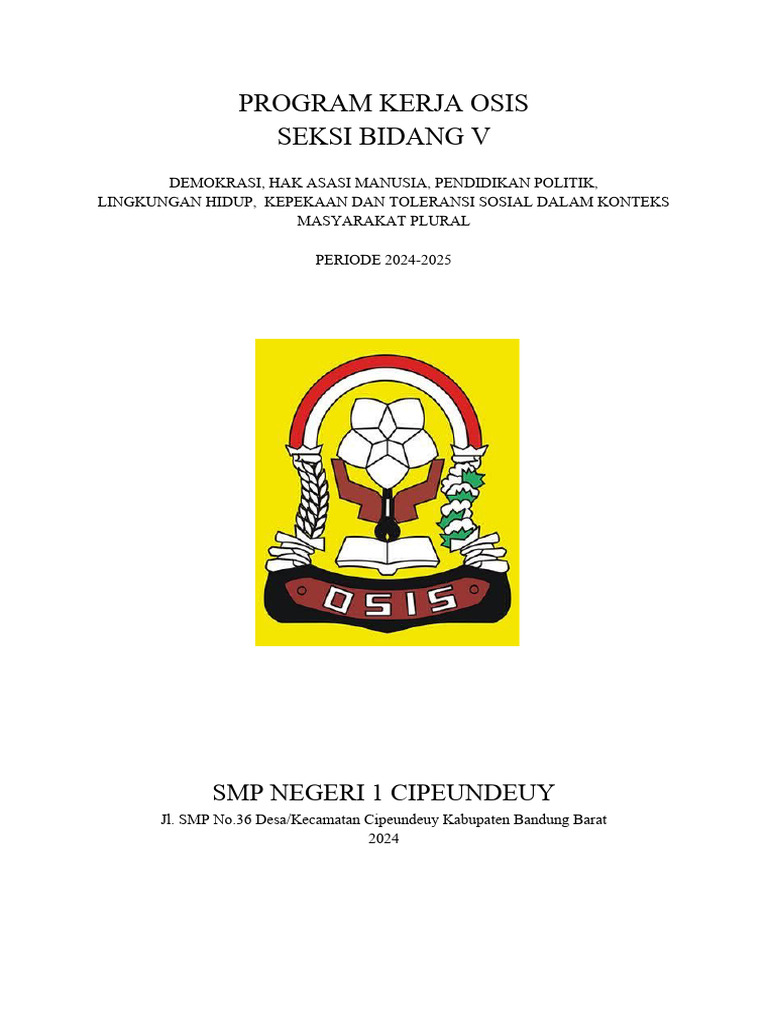 Program Kerja Sekbid 5 | PDF