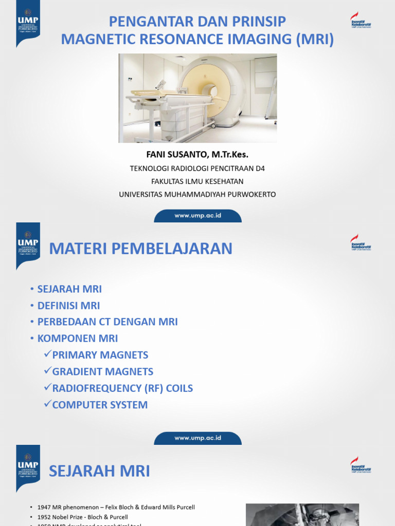 Pengantar Dan Prinsip Mri | PDF