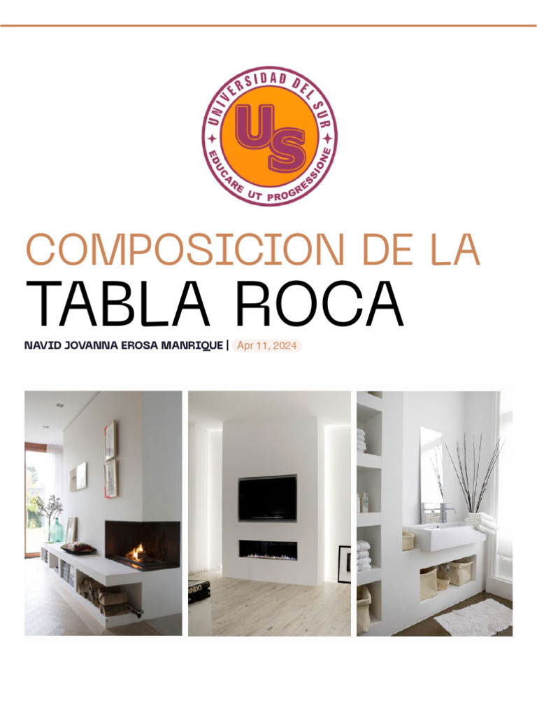 Composición y usos de la tabla roca | PDF | Yeso | Materiales