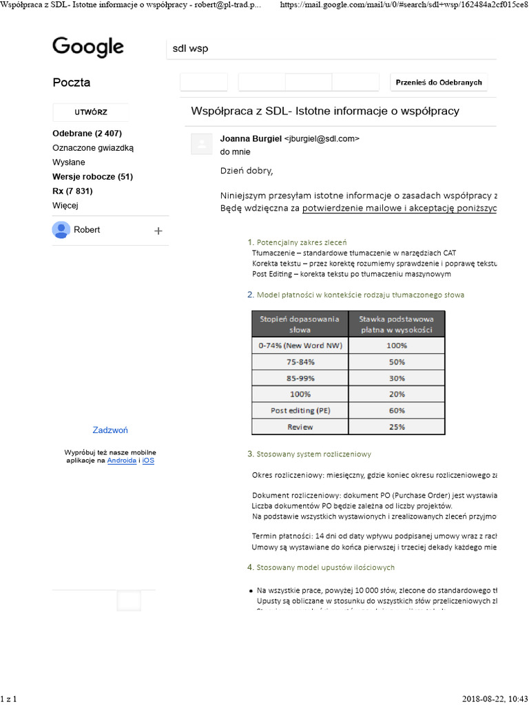 Współpraca Z SDL - Istotne Informacje | PDF