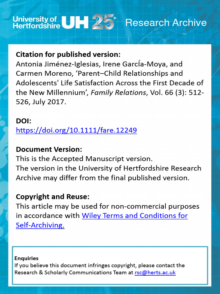Accepted Manuscript | PDF | Effect Size | Adolescence