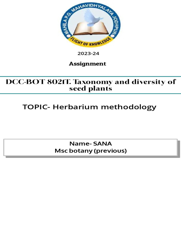 Taxonomy Assignment | Download Free PDF | Biodiversity | Botany