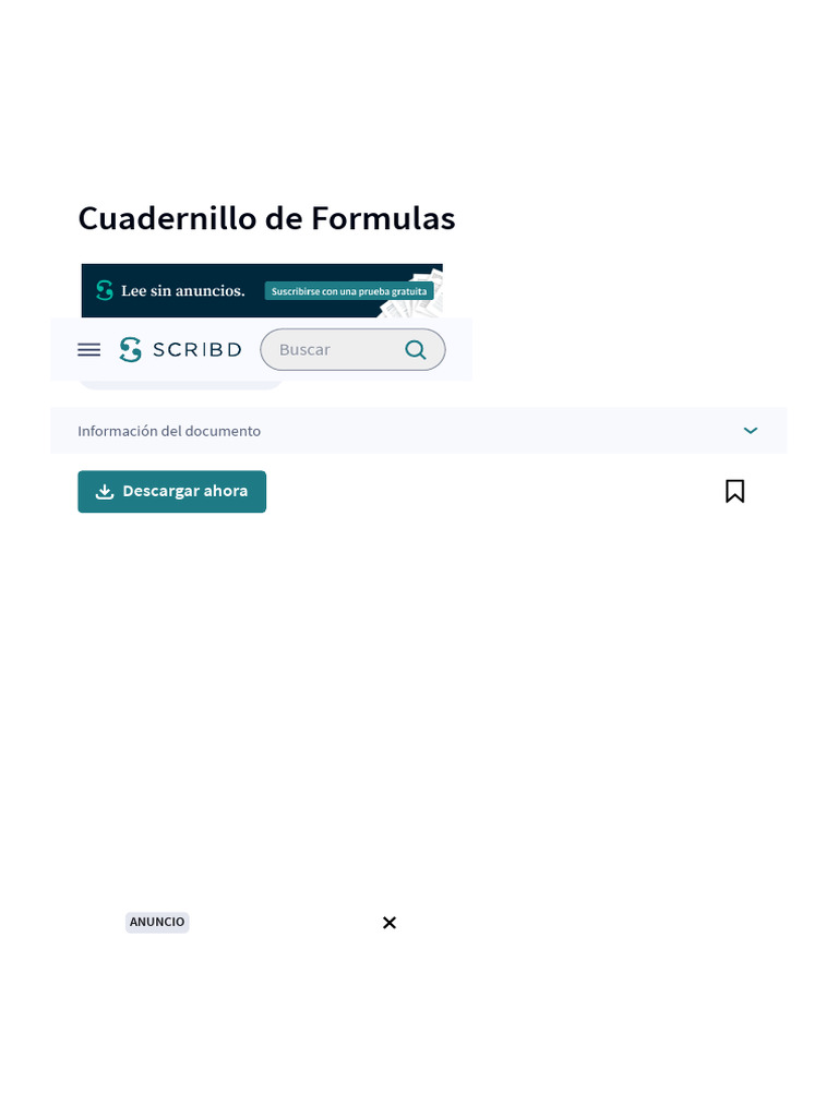 Cuadernillo de Formulas - PDF | PDF