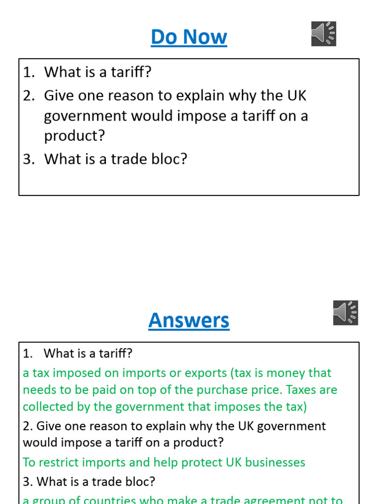 Understanding Tariffs and Trade Blocs | PDF | Starbucks | Tariff