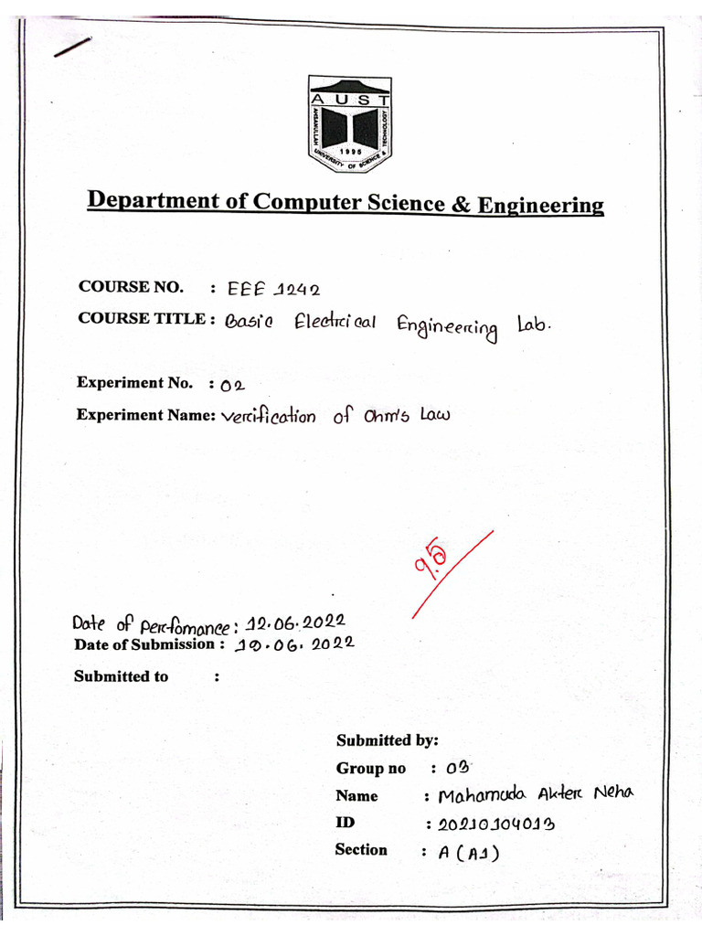 EEE Lab Report | PDF