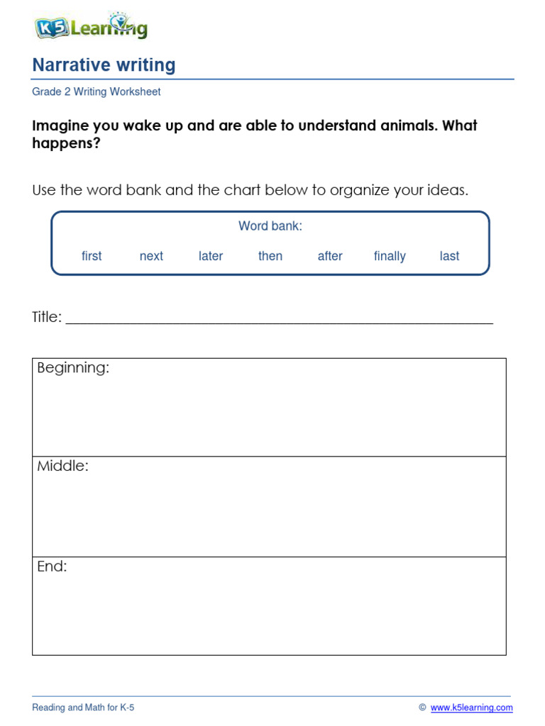 Grade 2 Narrative Writing PFR | PDF