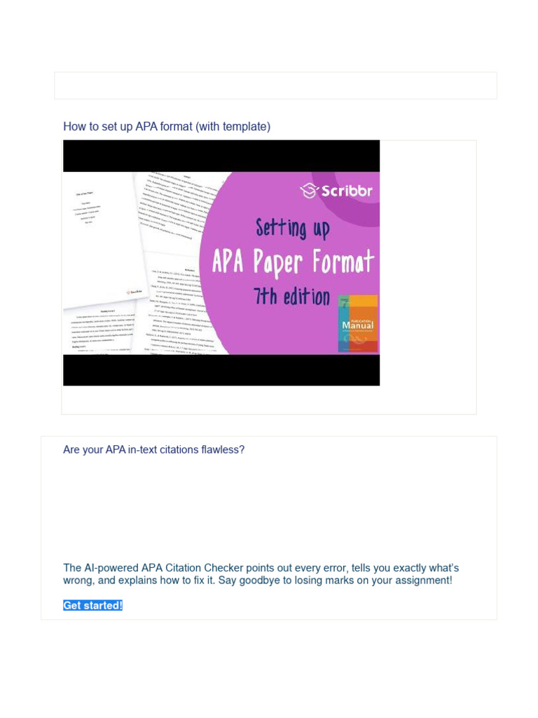 How To Set Up APA Format (With Template) : Are Your APA In-Text ...