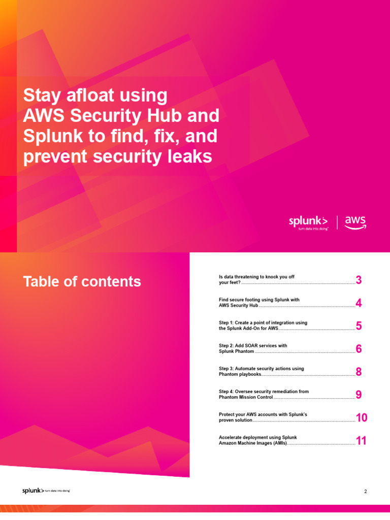 AWS Security Hub & Splunk Integration Guide | PDF | Amazon Web Services | Cloud Computing