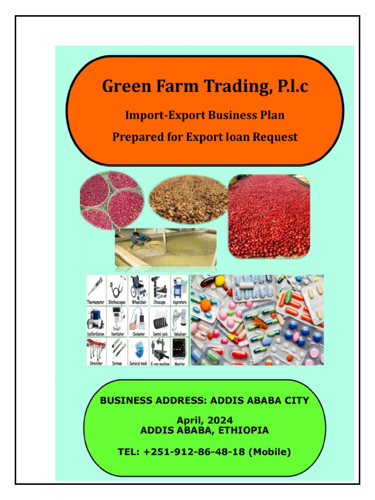 Green Farm Trading Business Plan | PDF | Coffee | Exports