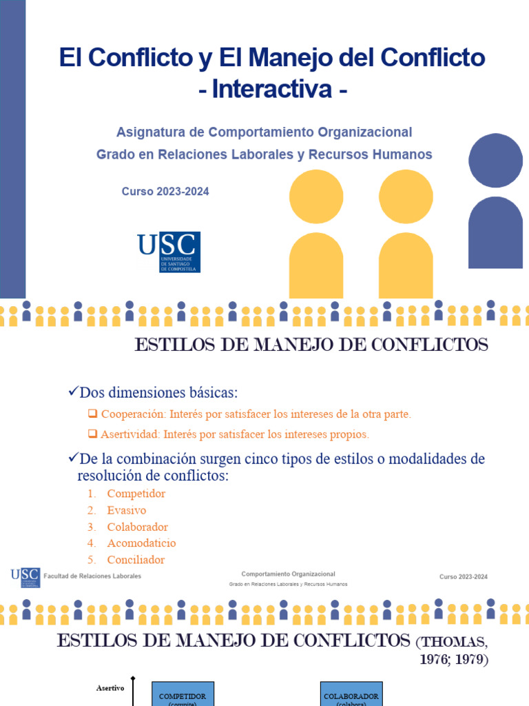 Estilos de Manejo Del Conflicto - Interactiva | PDF | Comportamiento ...
