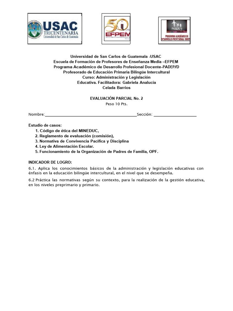 R-Brica Del Segundo Parcial - Actualizada | PDF | Violencia | Guatemala
