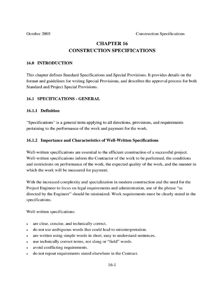 2005 Design Guide Construction Specs | PDF