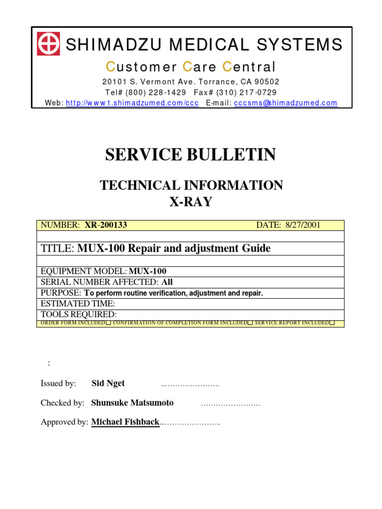 Mobile Art Schimdazu - MUX-100 Repair and Adjustment Guide-1 | Download ...