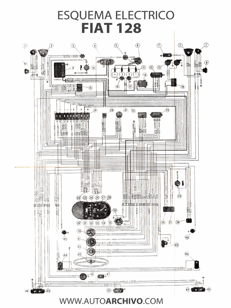 Esquema Electrico Fiat 128 | PDF