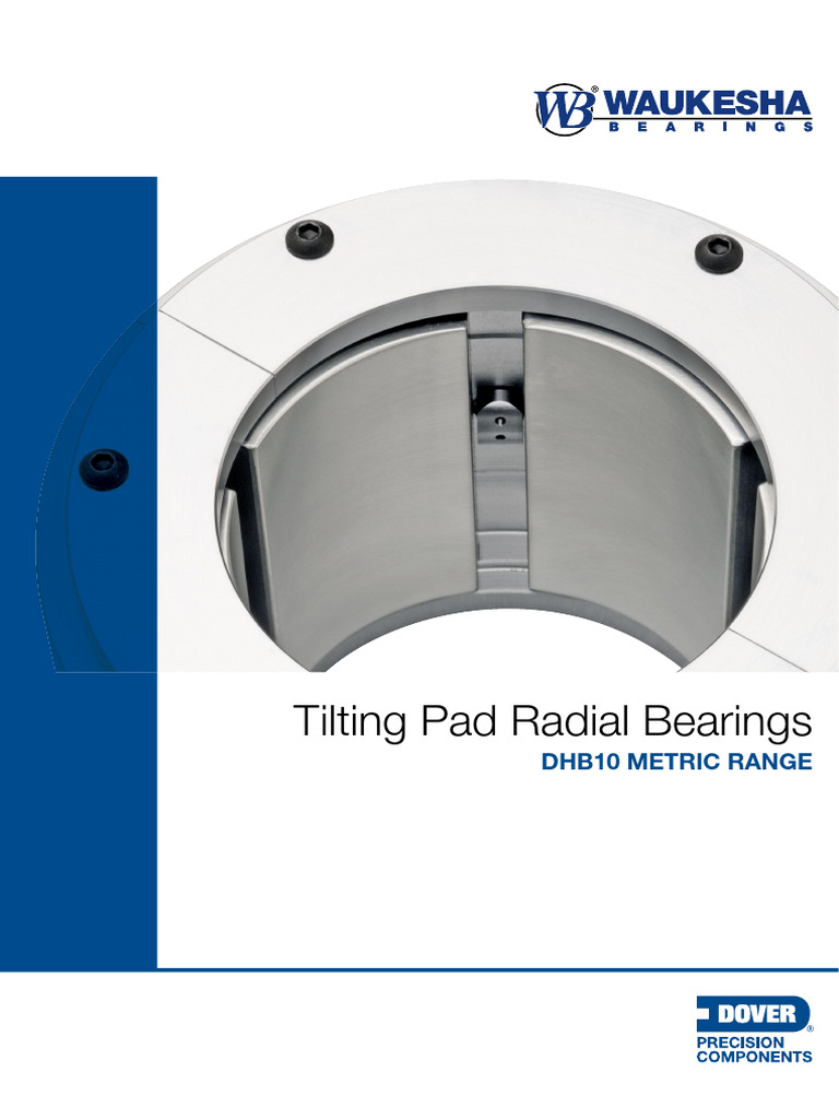 WB 231B05 ENA4 FE20 DHB10 Tilting Pad Radial Bearings | PDF | Bearing (Mechanical) | Lubricant