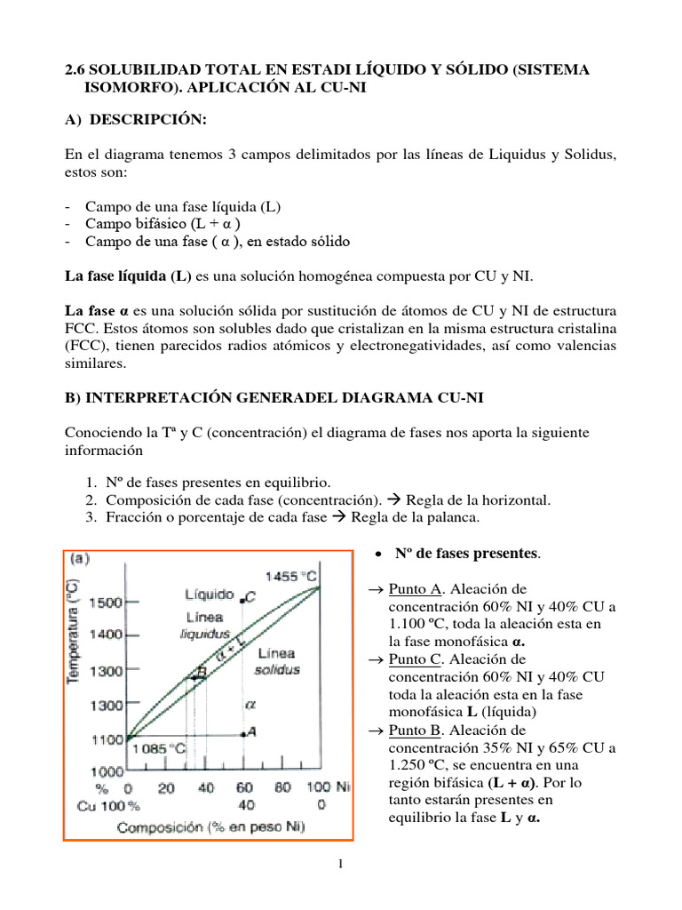 Diagramas de Equilibrio Cu-Ni | PDF | Mecánica estadística | Ciencia de ...