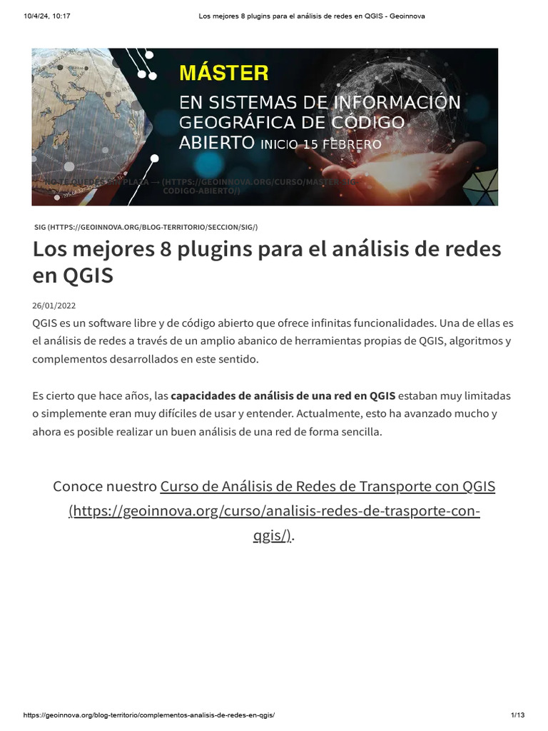 Los Mejores 8 Plugins para El Análisis de Redes en QGIS - Geoinnova ...