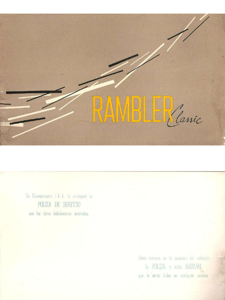 Manual de Usuario Rambler Classic 1965 | PDF