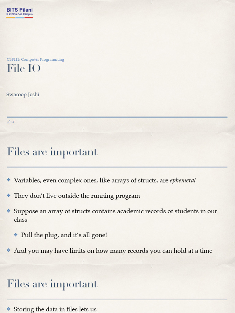 cp14 Fileio | PDF | Pointer (Computer Programming) | Computer Programming cp14 Fileio | PDF | Pointer (Computer Programming) | Computer Programming
