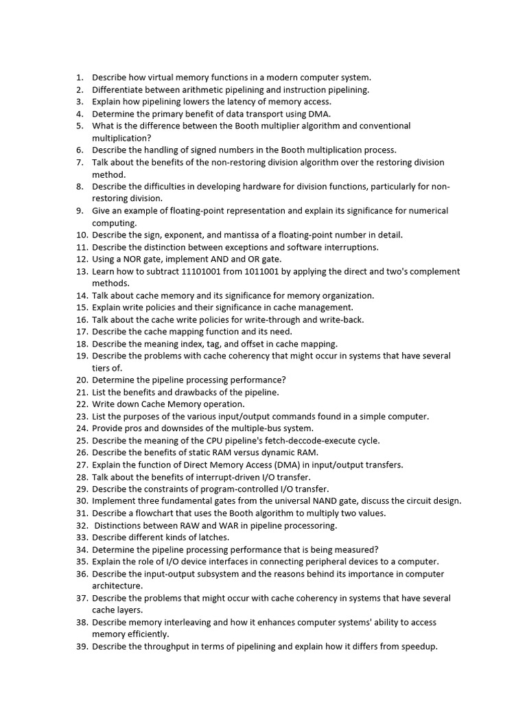 Computer Architecture and Pipelining Concepts | PDF | Computer Data ...