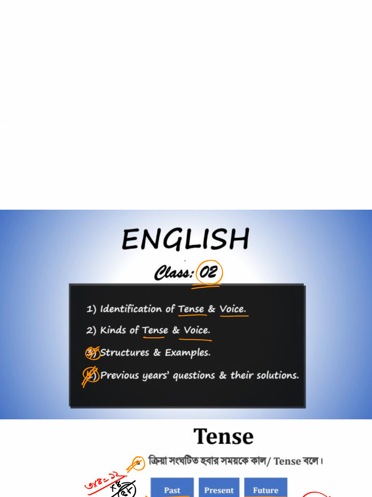 Slide Class-02 Tense & Voice ACS Engineering 2022 | PDF