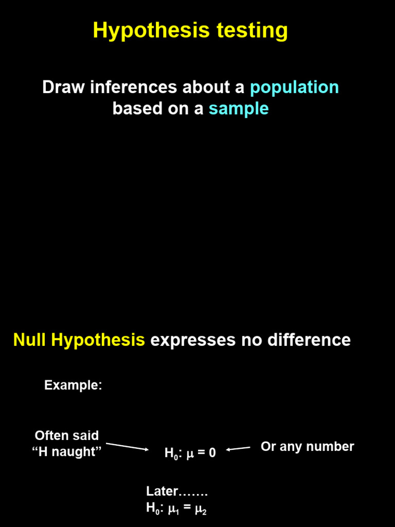 Hypothesis Testing Lecture | PDF | Type I And Type Ii Errors | Null ...