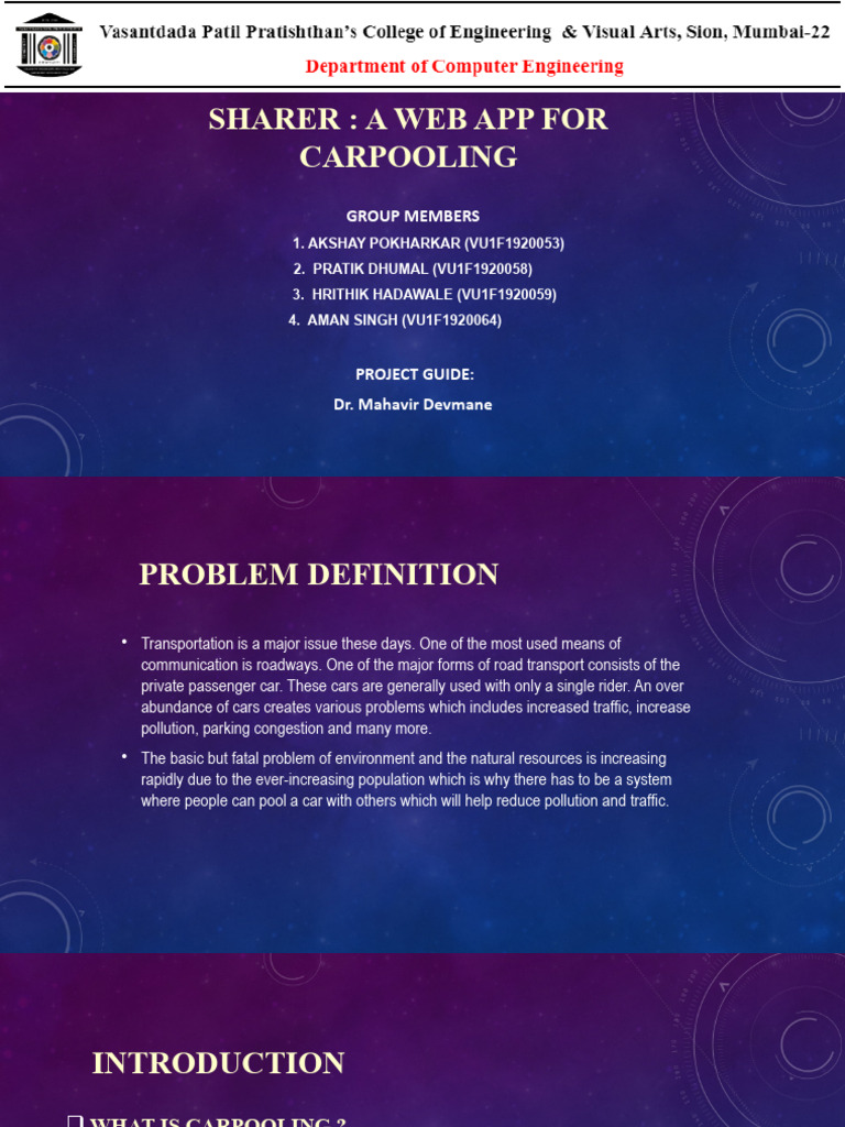 Carpooling Web App for Eco Travel | PDF | Computing | Transport