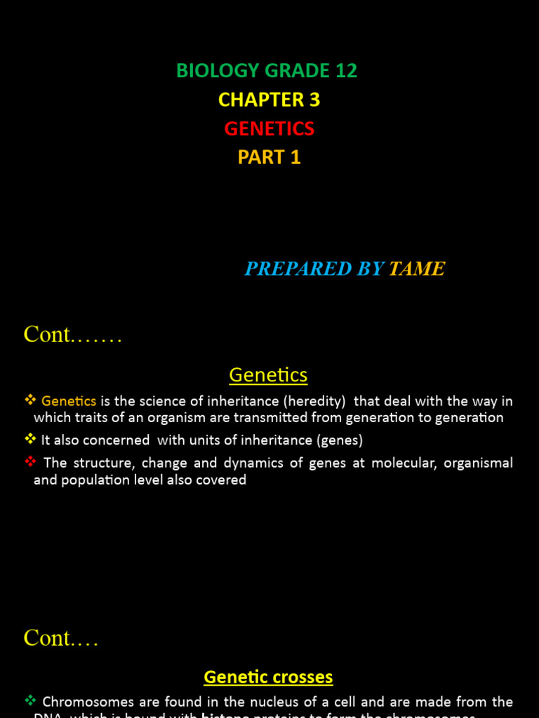 Genetics Part 1 and 2 | PDF | Zygosity | Dominance (Genetics)