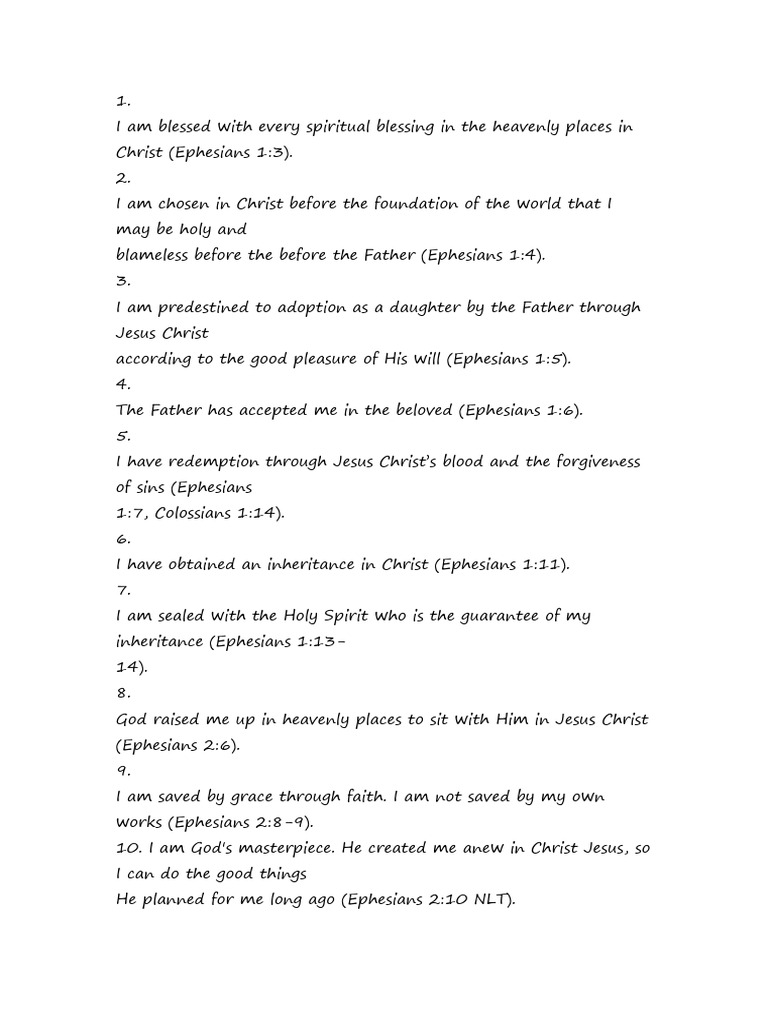 Declaration Word of God | PDF | Jesus | Epistle To The Colossians