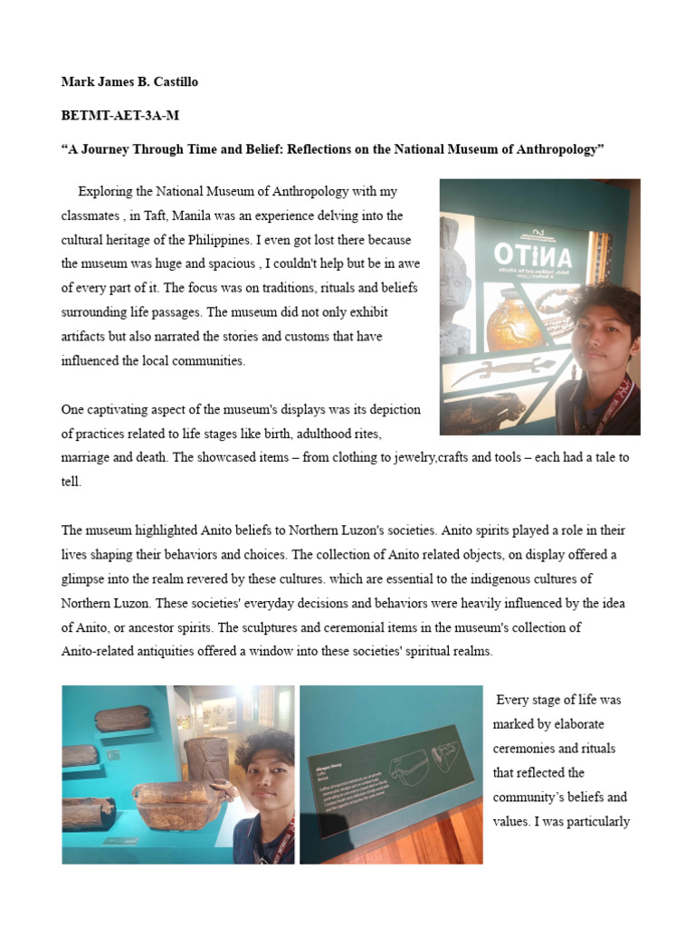 Reaction Paper National Museum of Anthropology | PDF | Museum | Rituals