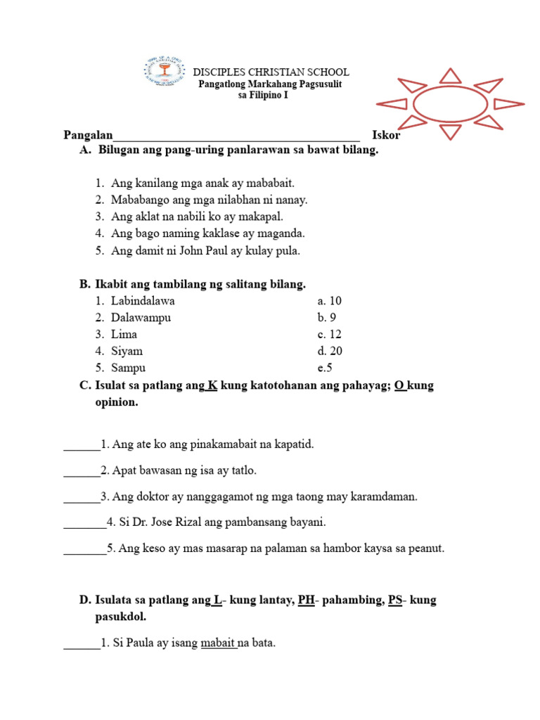 3rd Grading (Filipino&ap) | PDF