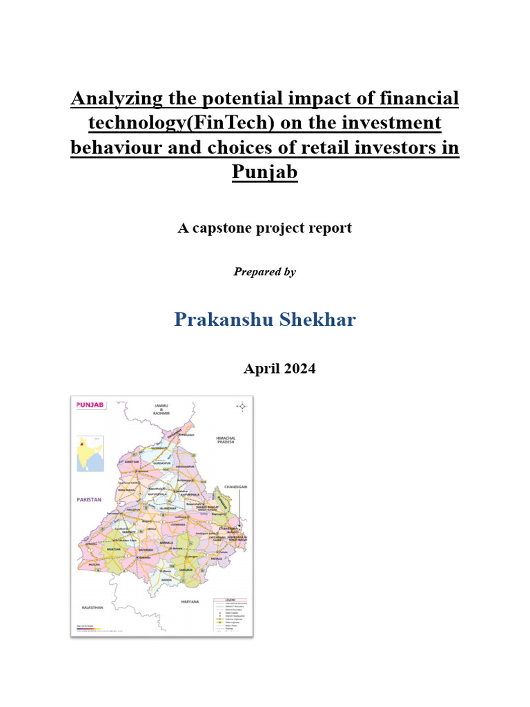 FinTech's Impact on Punjab Investors | PDF | Survey Methodology | Sampling (Statistics)