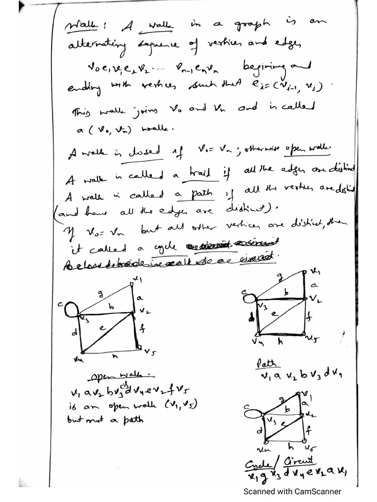 Walk, Connected Graphs, Complement | PDF