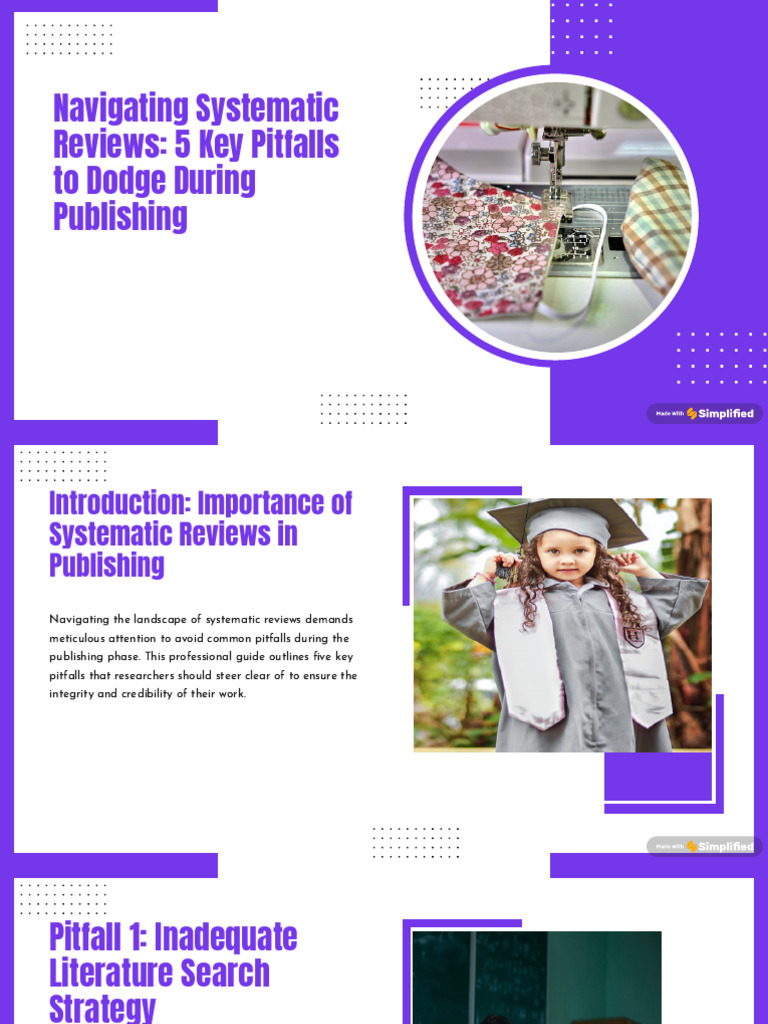 Avoiding Pitfalls in Systematic Reviews | PDF | Systematic Review | Methodology