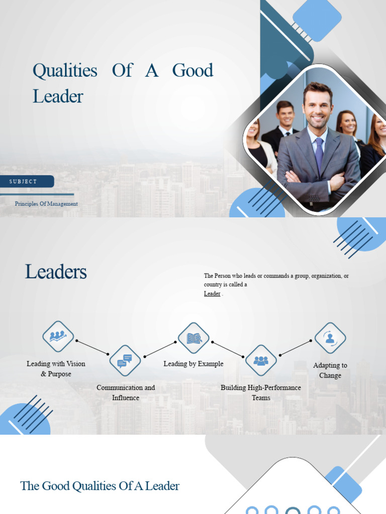 Qualities of A Good Leader | PDF | Leadership | Creativity
