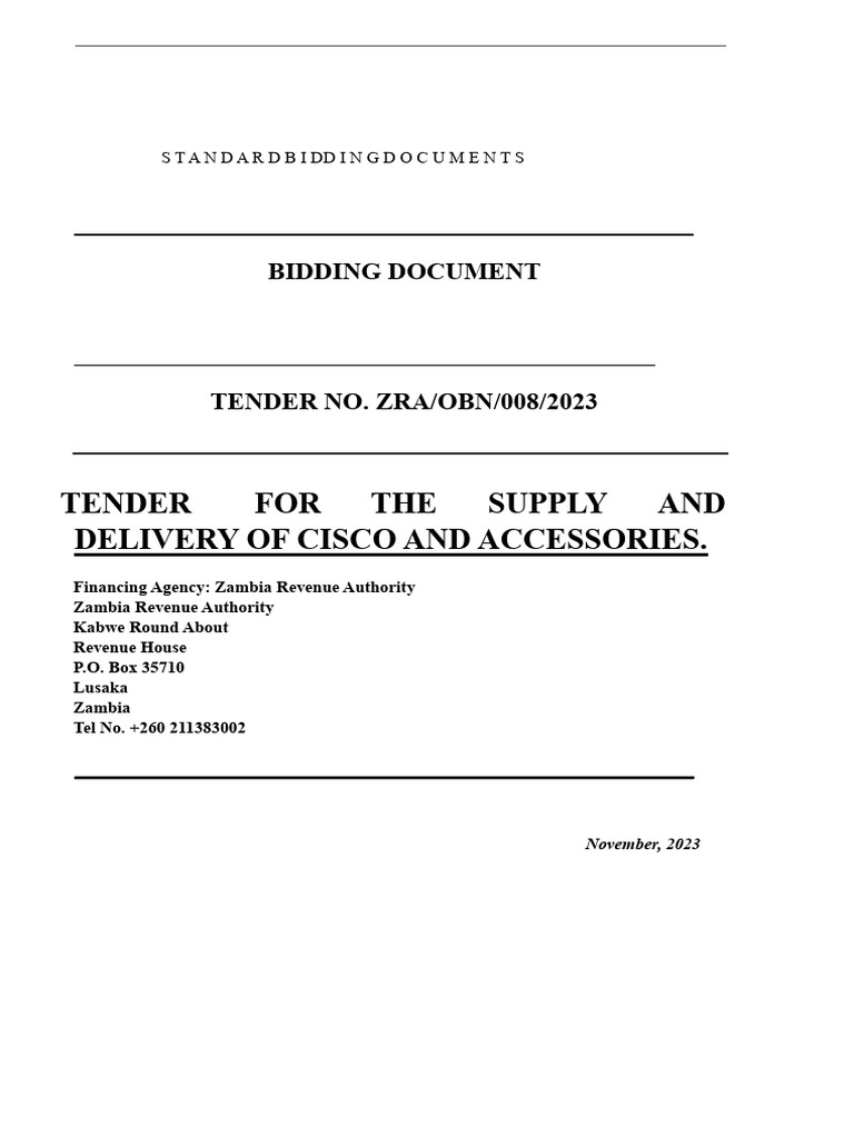 Cisco Accessories - Zra Tender Technical Specs | PDF | Network Switch ...