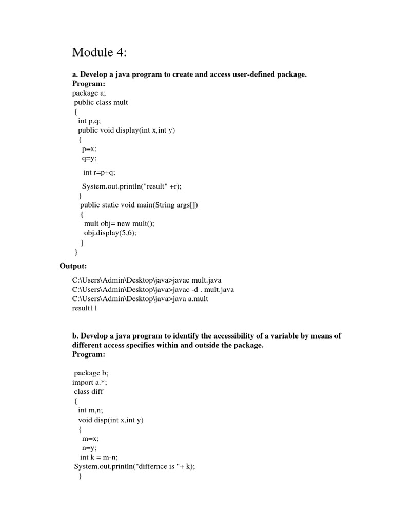 Module 4&5 | PDF | Class (Computer Programming) | Computer Programming